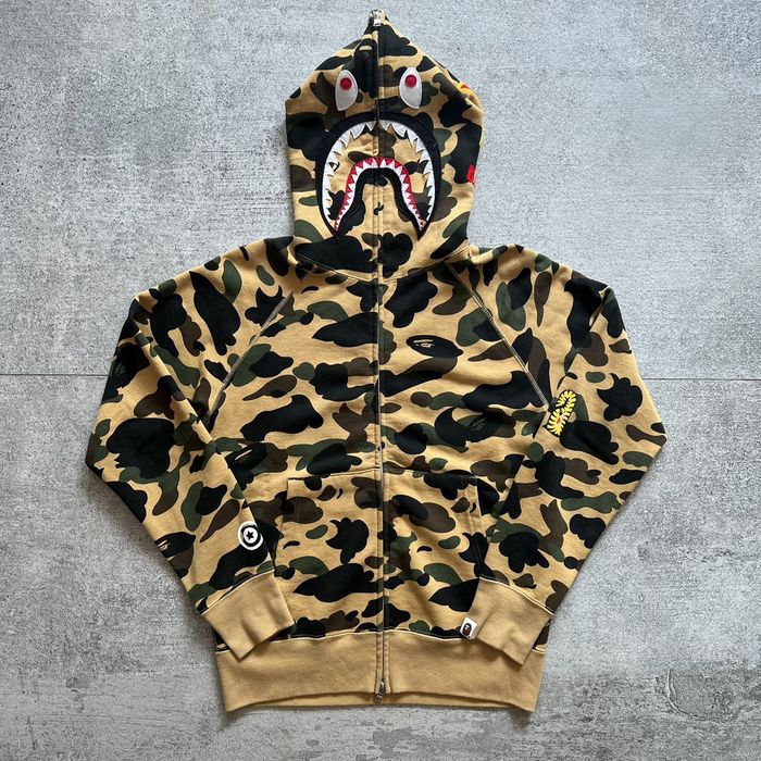 Bape 1st Camo PONR Shark Full Zip Hoodie | Grailed