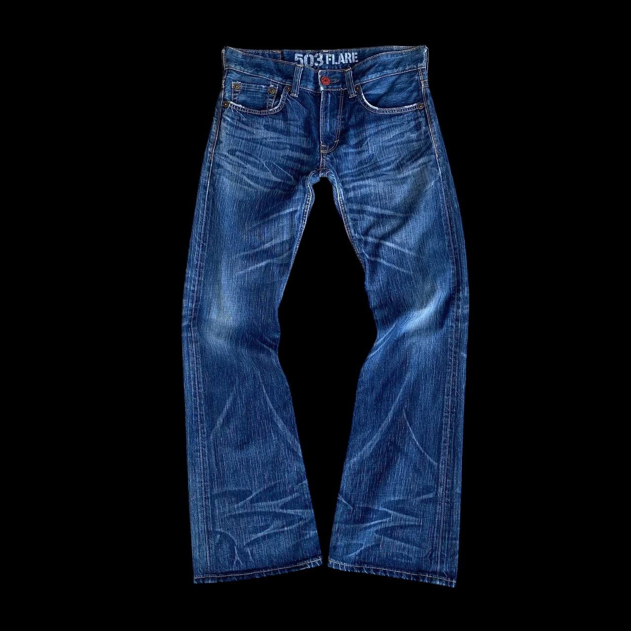 Edwin × Vintage FLARE🔥RARE EDWIN BLUETRIP 503 DENIM JAPAN BLUEWASH ...