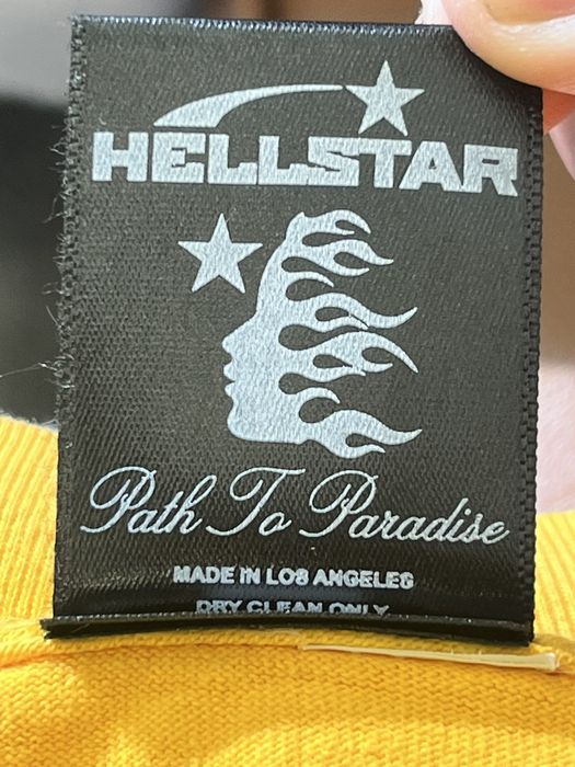 HELLSTAR Hellstar Studios Jesus Emblem Short Sleeve Tee Shirt Yellow ...