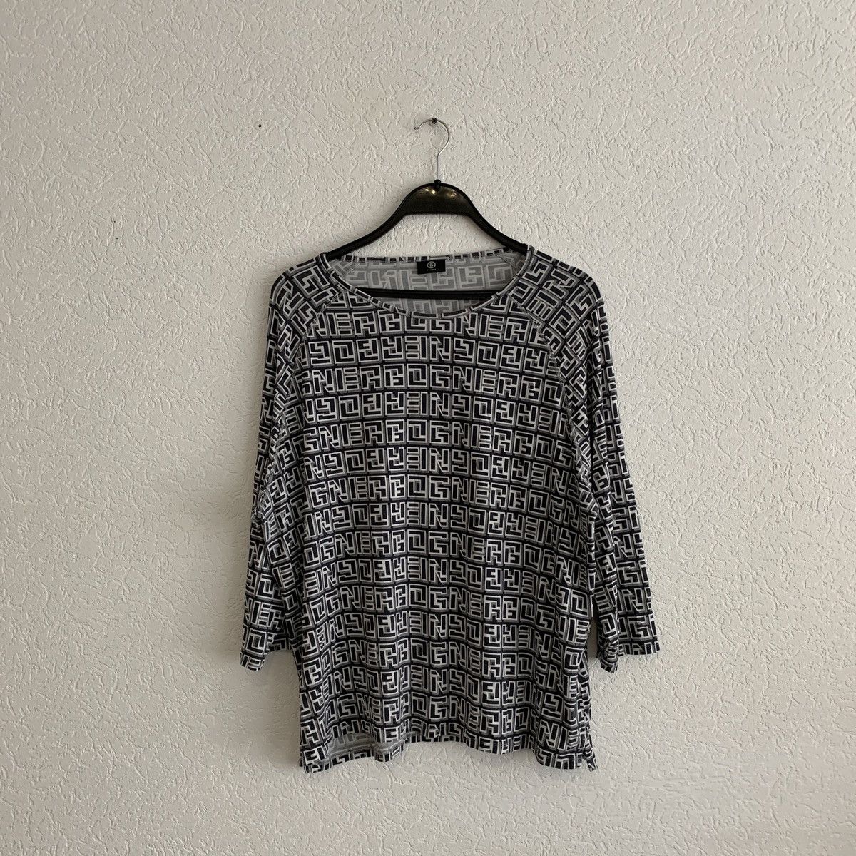 Bogner × Luxury Luxury Bogner Y2K Monogram Italy Women’s 1/3 Sleeve ...