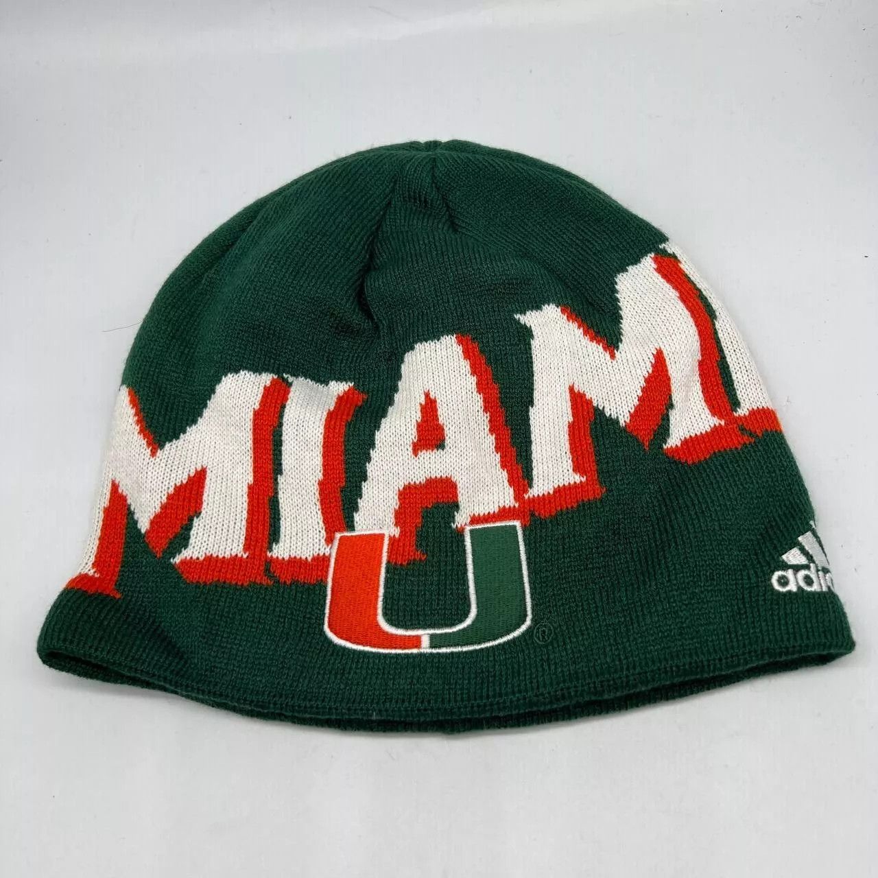 Adidas Miami Hurricanes NCAA Adidas Hat Beanie Cap Green Men | Grailed