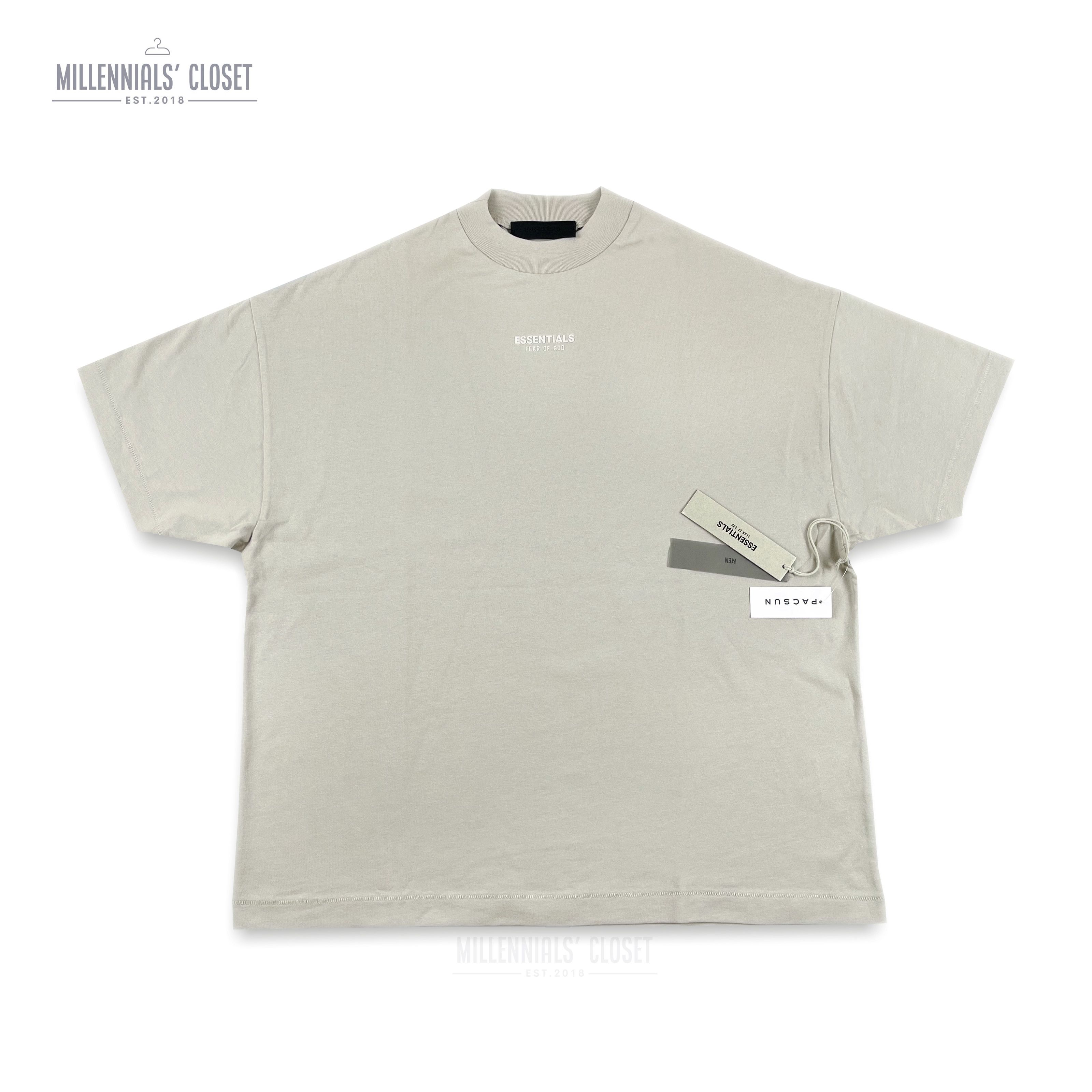 Essentials × FOG × Fear of God Fear of God Essentials Silver Cloud Tee ...