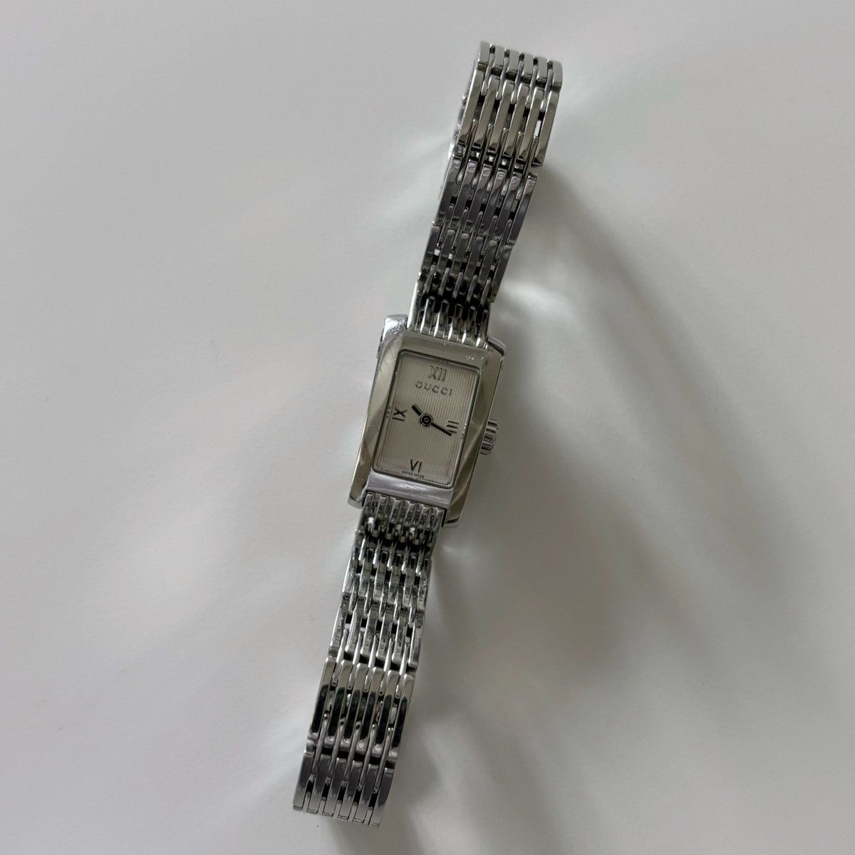 Gucci Gucci 90s Silver Stainless Steel Rectangular Watch | Grailed
