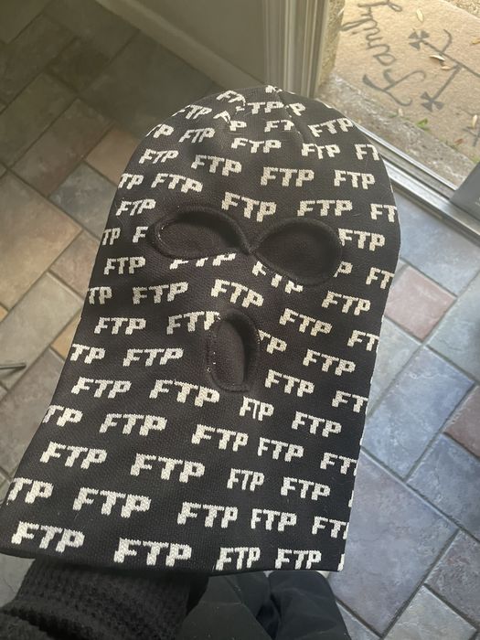 Streetwear FTP monogram black and white ski mask | Grailed