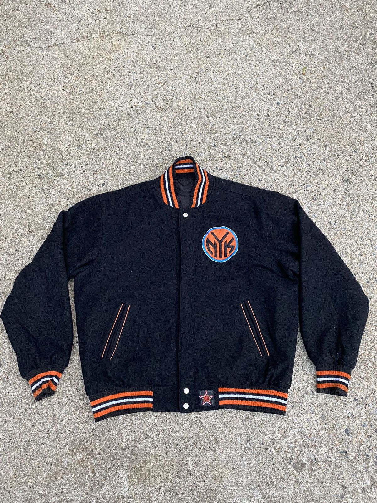Jeff Hamilton × NBA New York knicks Jeff Hamilton NBA reversible varsity jacket | Grailed