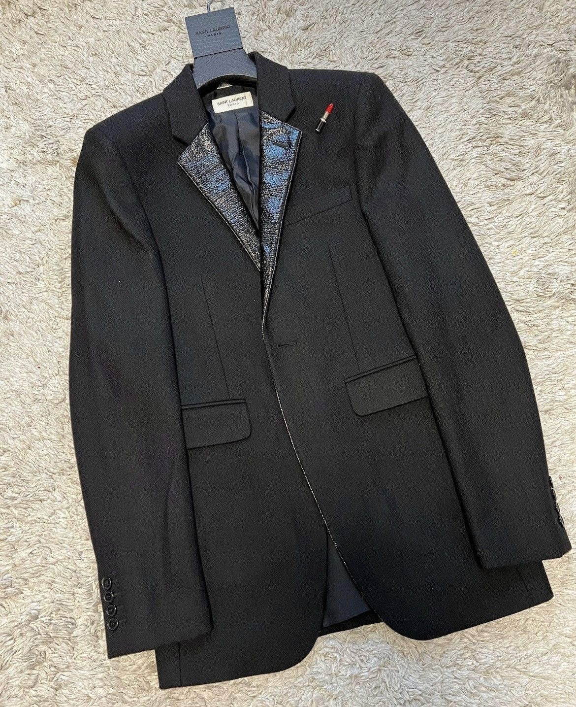 Saint Laurent Paris FW15 SLP VINYL LINED BLAZER | Grailed
