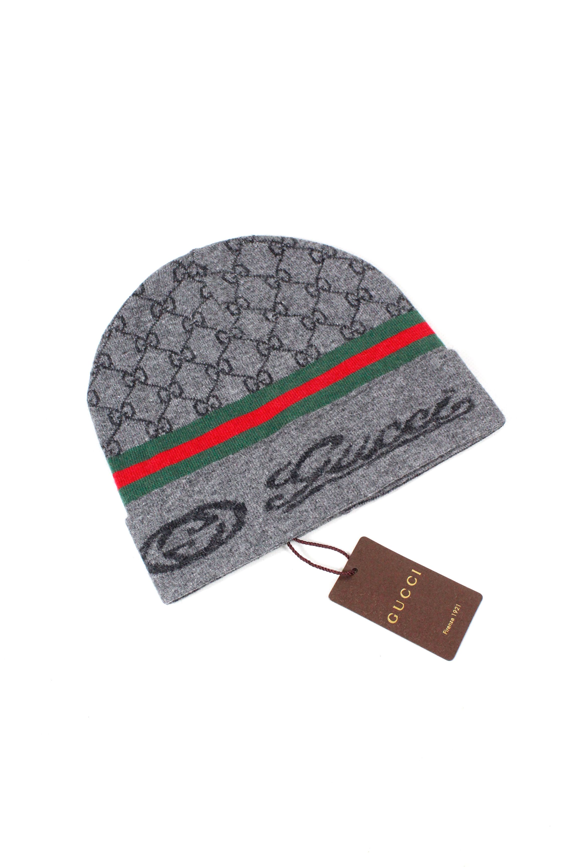 Gucci Gucci Monogram Logo Interlocking Cashmere Wool Beanie Hat | Grailed