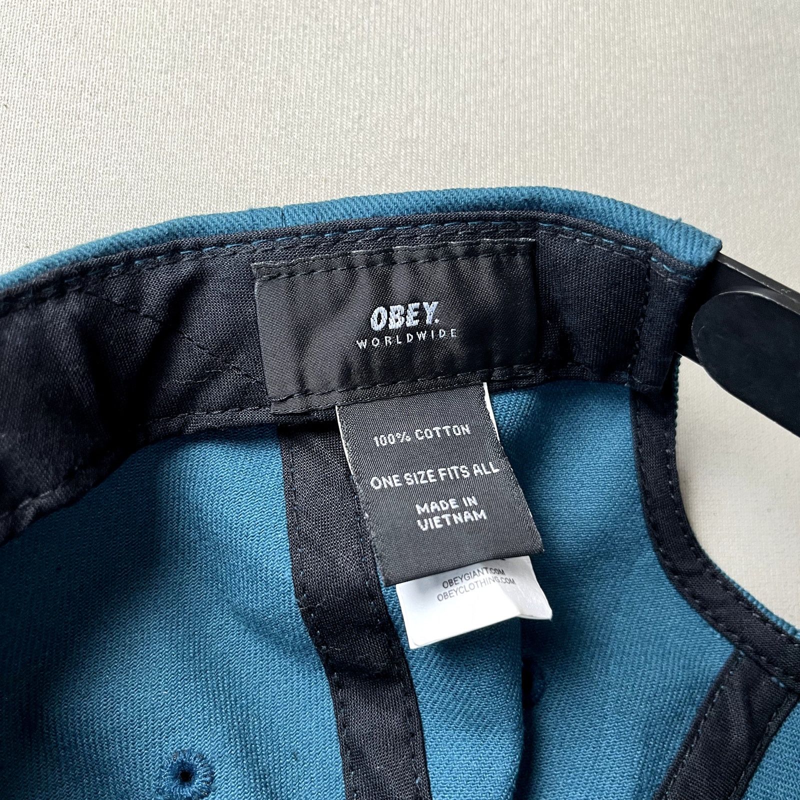 Obey Obey Hat Cap Snapback Blue Teal International Worldwide Logo | Grailed