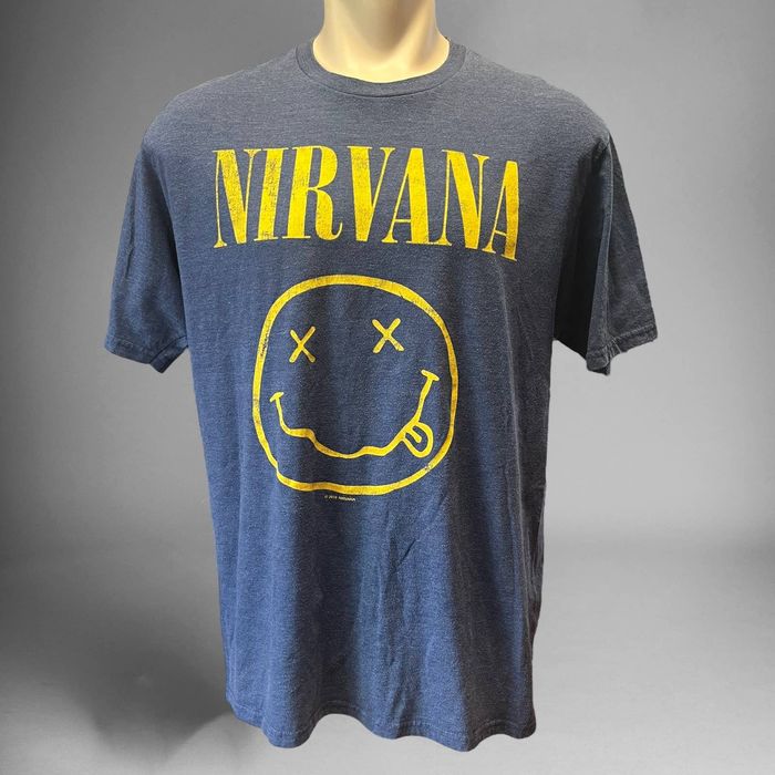 Nirvana Nirvana Drugged Out Dead Happy Face Band Short Sleeve Shirt ...
