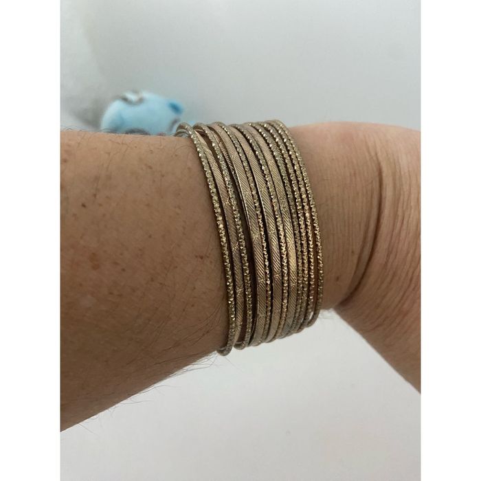 Generic Pretty gold tone layered cuff bracelet | Grailed