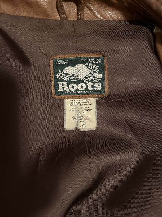 Roots 90s Roots leather jacket | Grailed