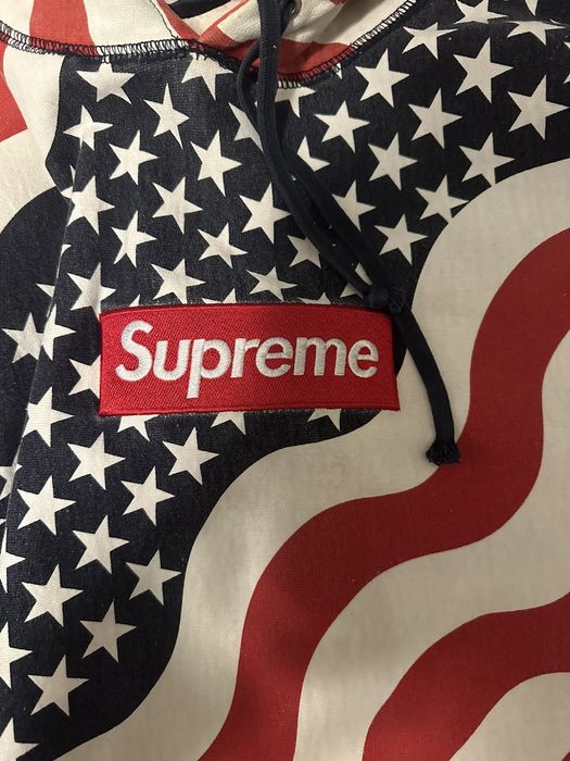 Supreme Supreme American flag Box Logo “m” | Grailed