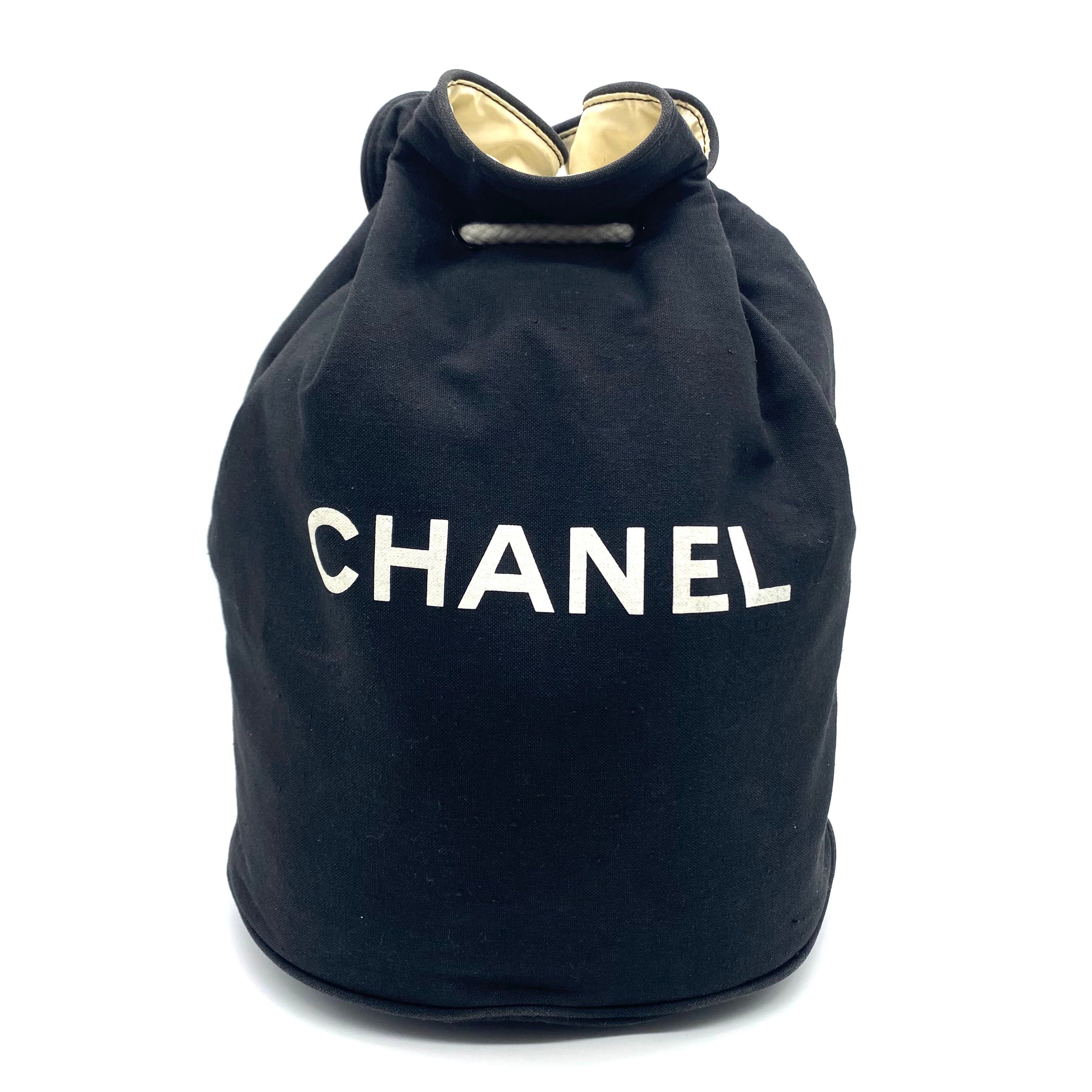 Chanel Vintage CHANEL Pool Bag Black | Grailed