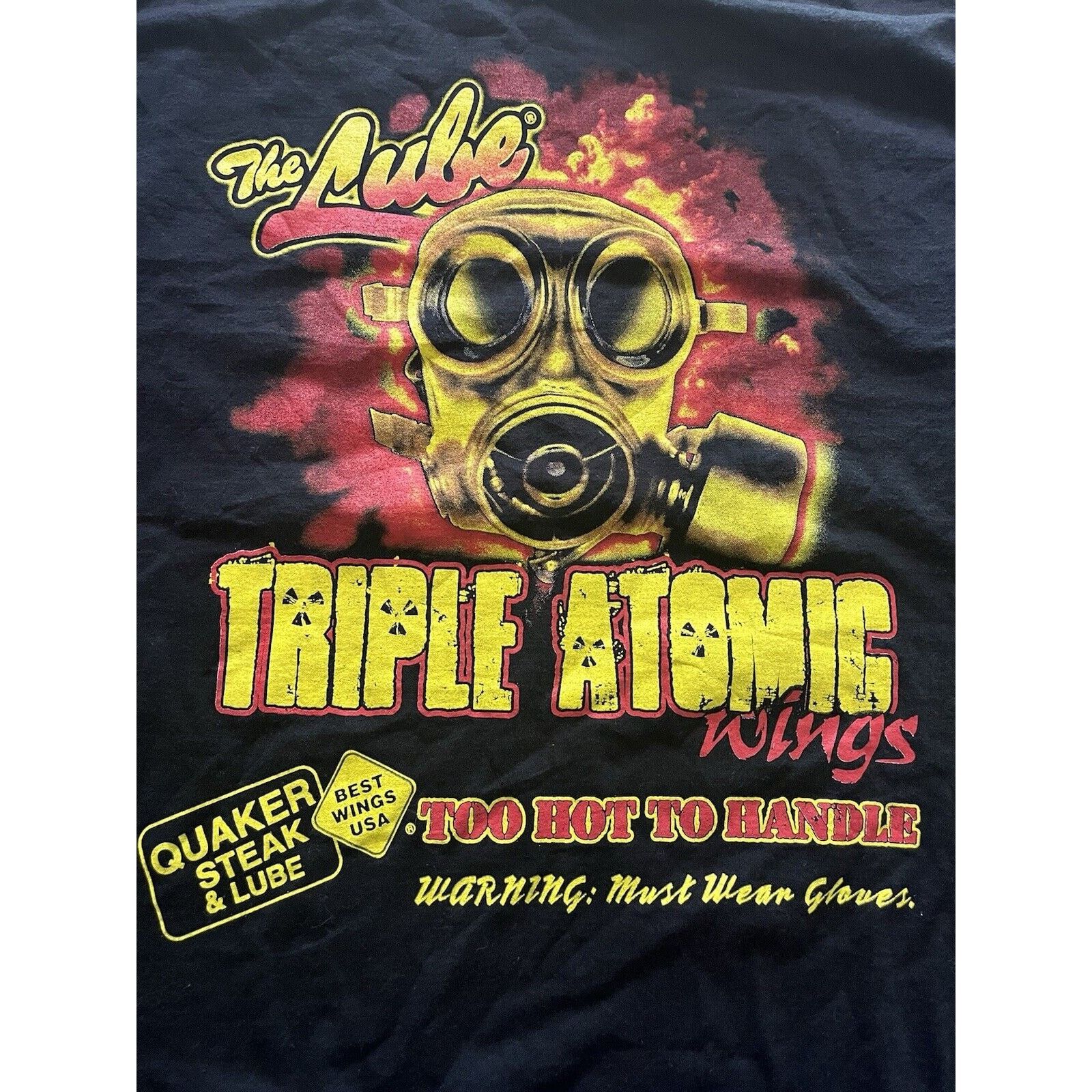 Fruit Of The Loom Quaker Steak & Lube “Triple Atomic Wings” T-Shirt ...