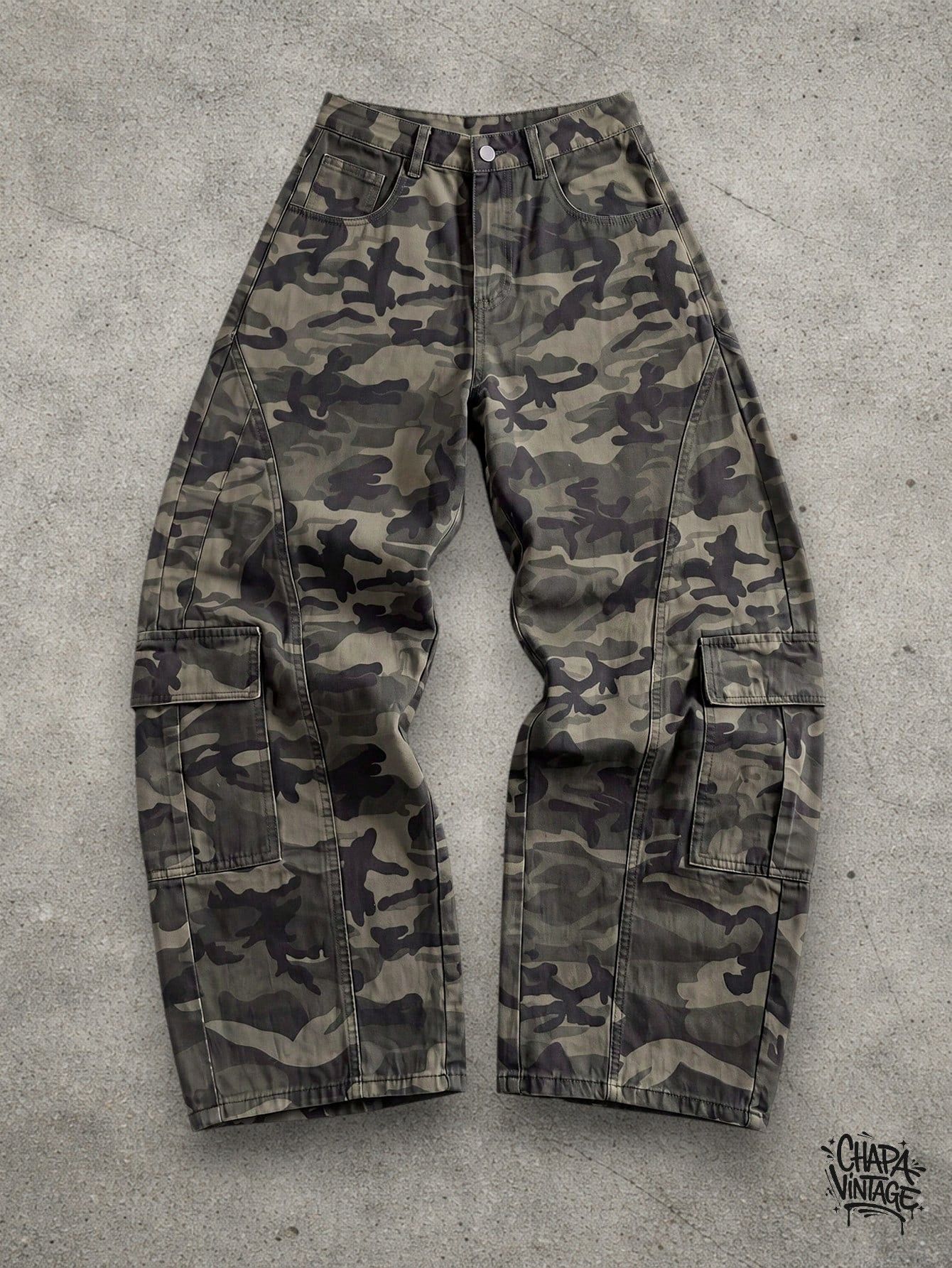 Japanese Brand Baggy cargo camo jeans | Grailed