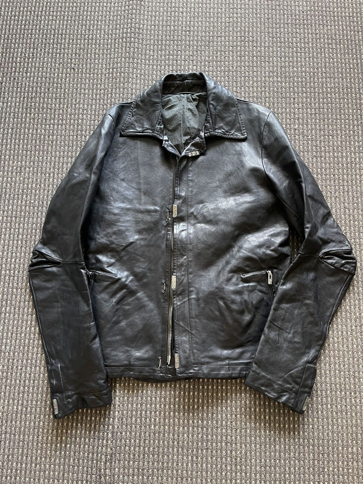 Carol Christian Poell CCP Scar Stitched Leather Jacket | Grailed
