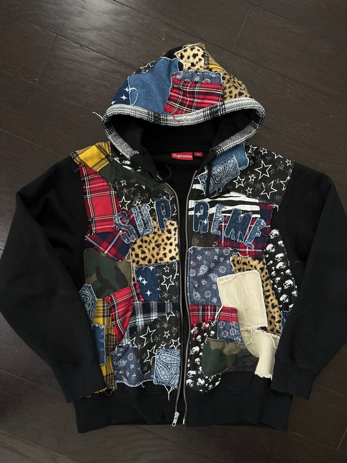 Streetwear × Supreme Supreme Patchwork Hoodie | Grailed