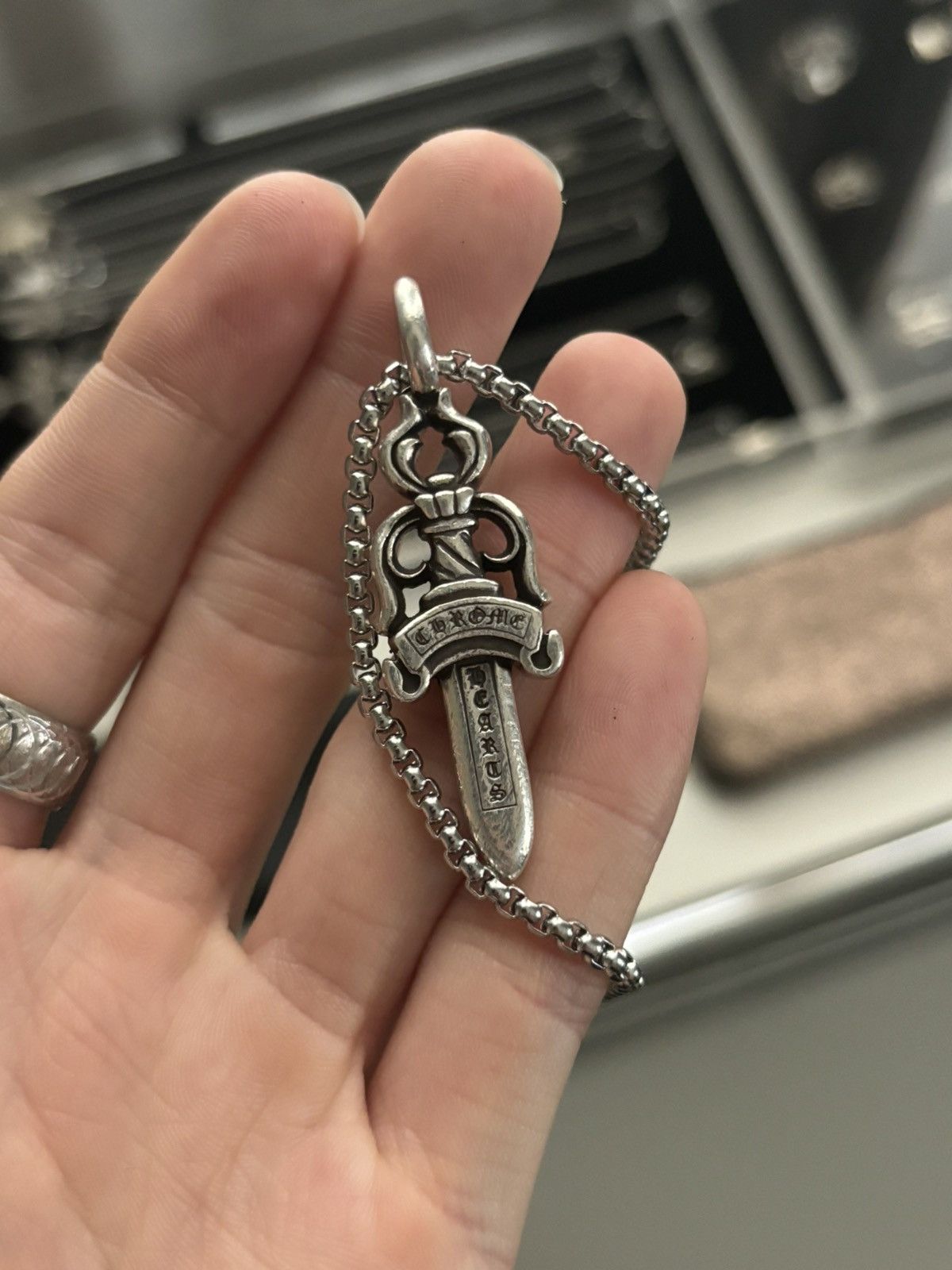 Chrome Hearts HUGE XL DOUBLE DAGGER CHAIN NECKLACE | Grailed