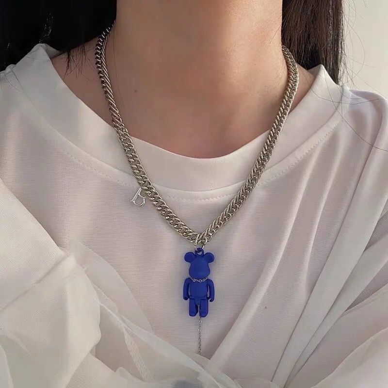 Chain × Streetwear × Vintage Klein Blue Bear Necklace | Grailed