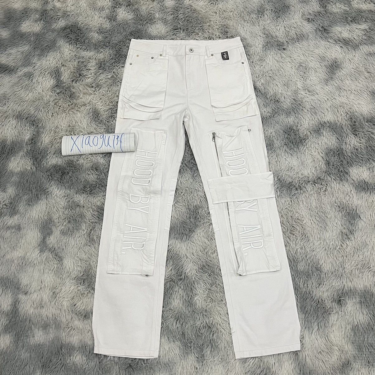 Hood By Air Hood By Air HBA FW16 reverse zipper white jeans | Grailed