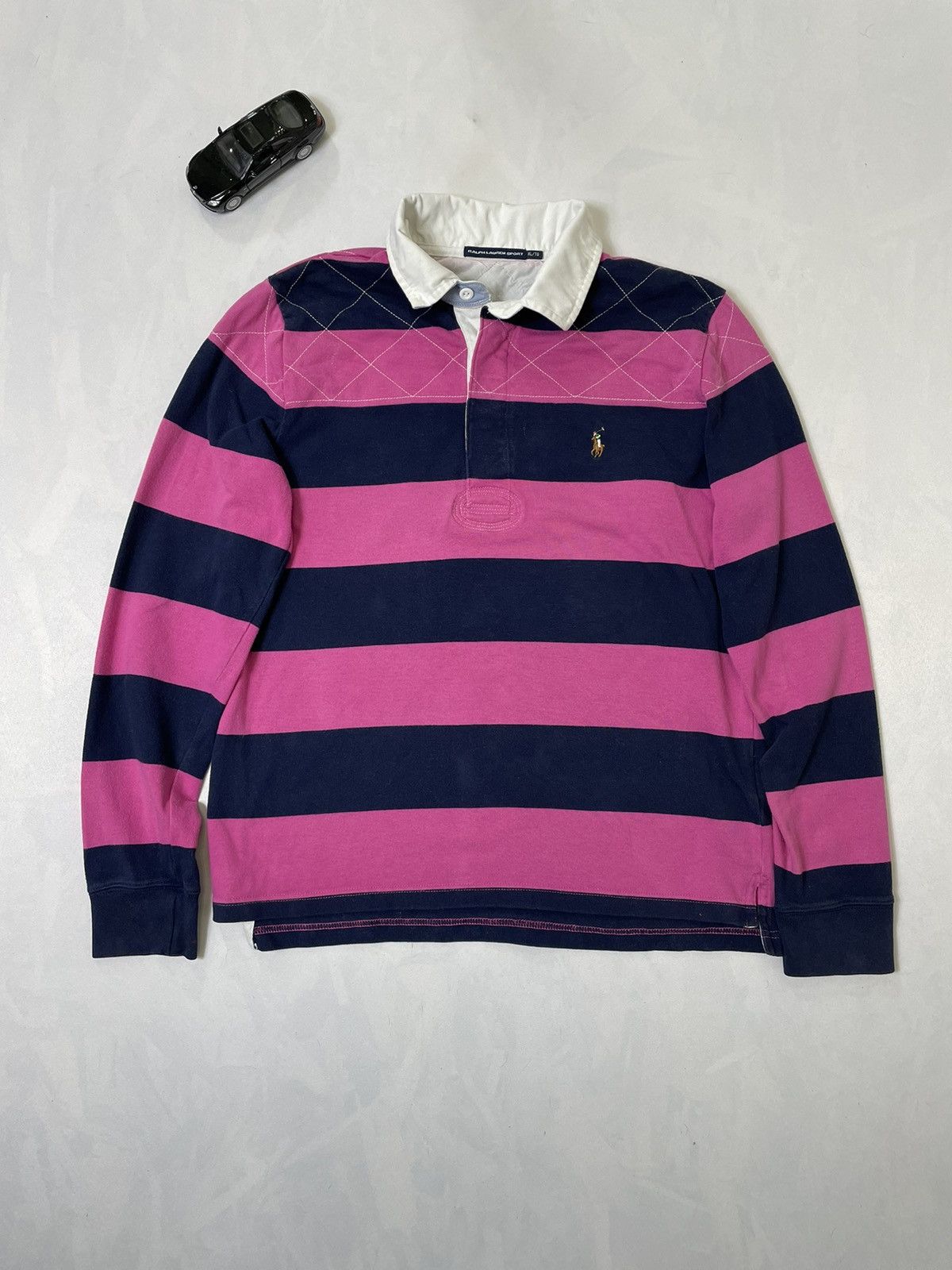 Ralph Lauren 90s HYPE Vintage Ralph Lauren Stripped Rugby Shirt Polo | Grailed