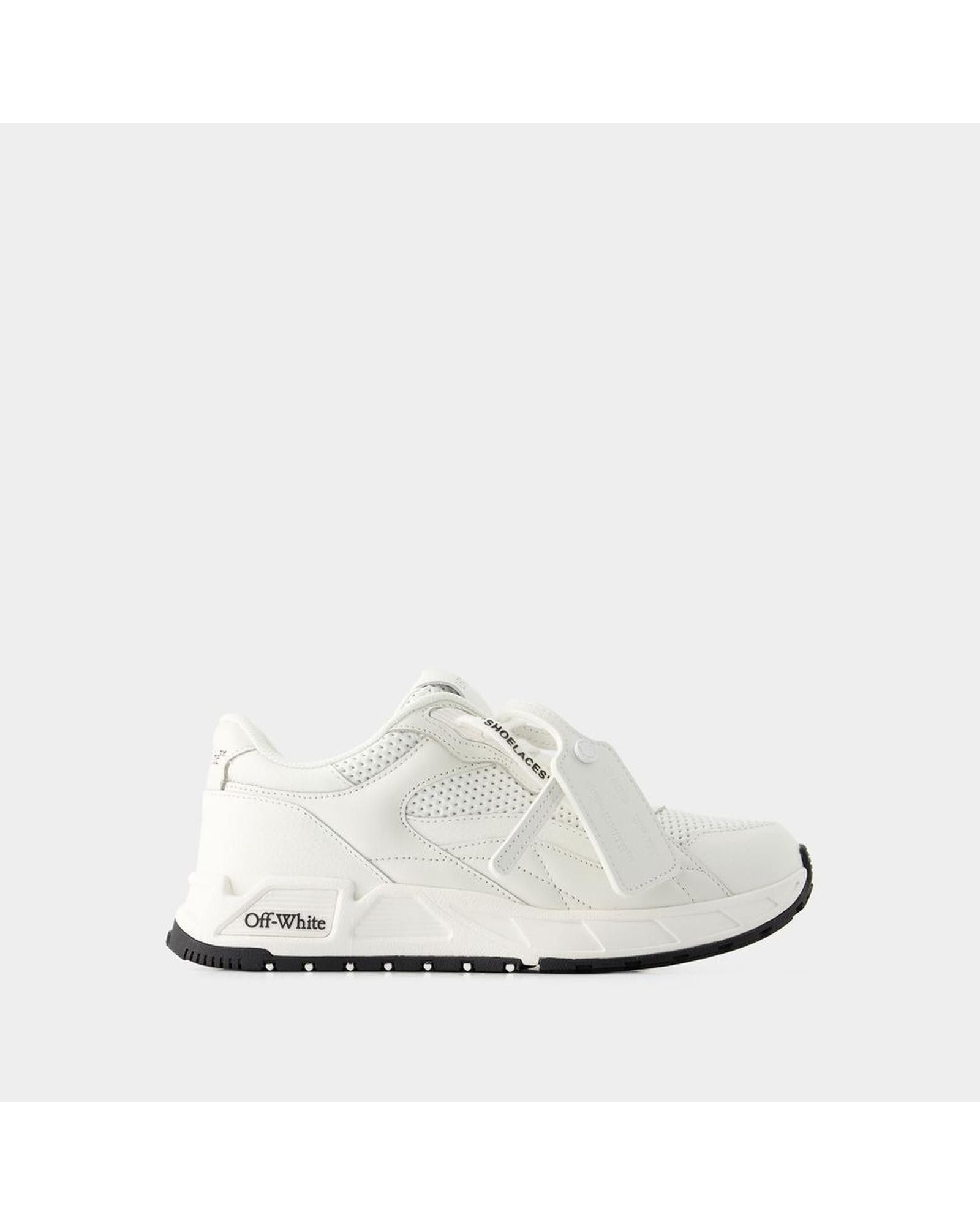 Off-White Runner B Sneakers - Off White - Leather - White | Grailed
