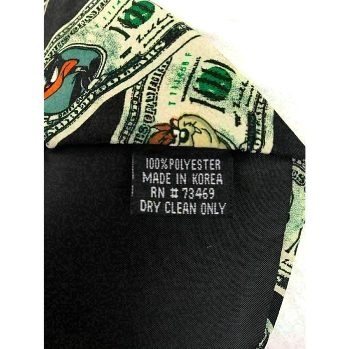 Vintage VTG 1995 Looney Tunes Mania Mens Tie Cash Money Daffy Duck Bugs ...