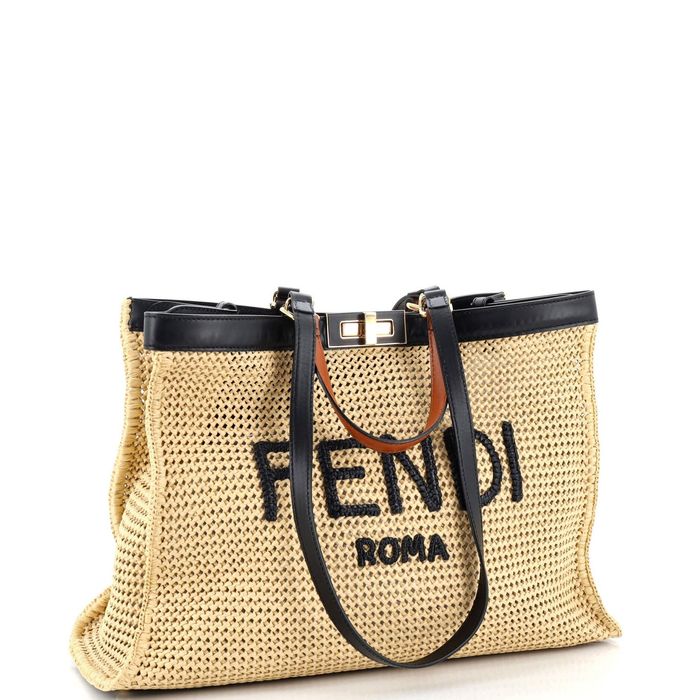 Fendi Peekaboo X-Tote Raffia Medium | Grailed