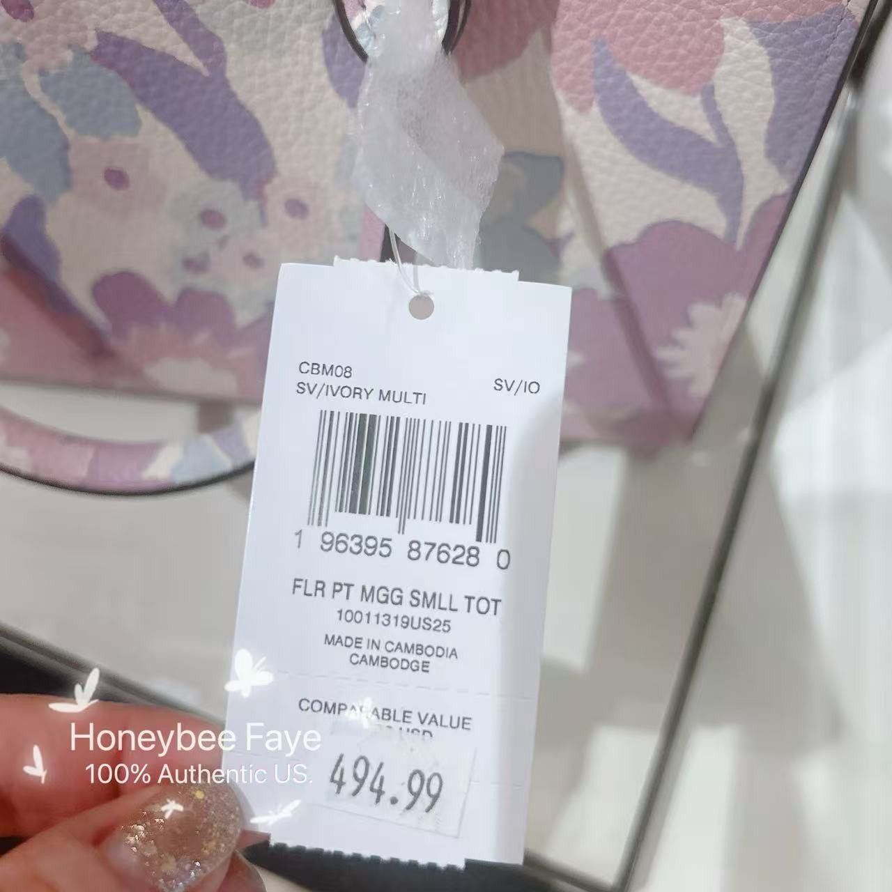 Maggie Small Tote Bag With Floral Print CBM08