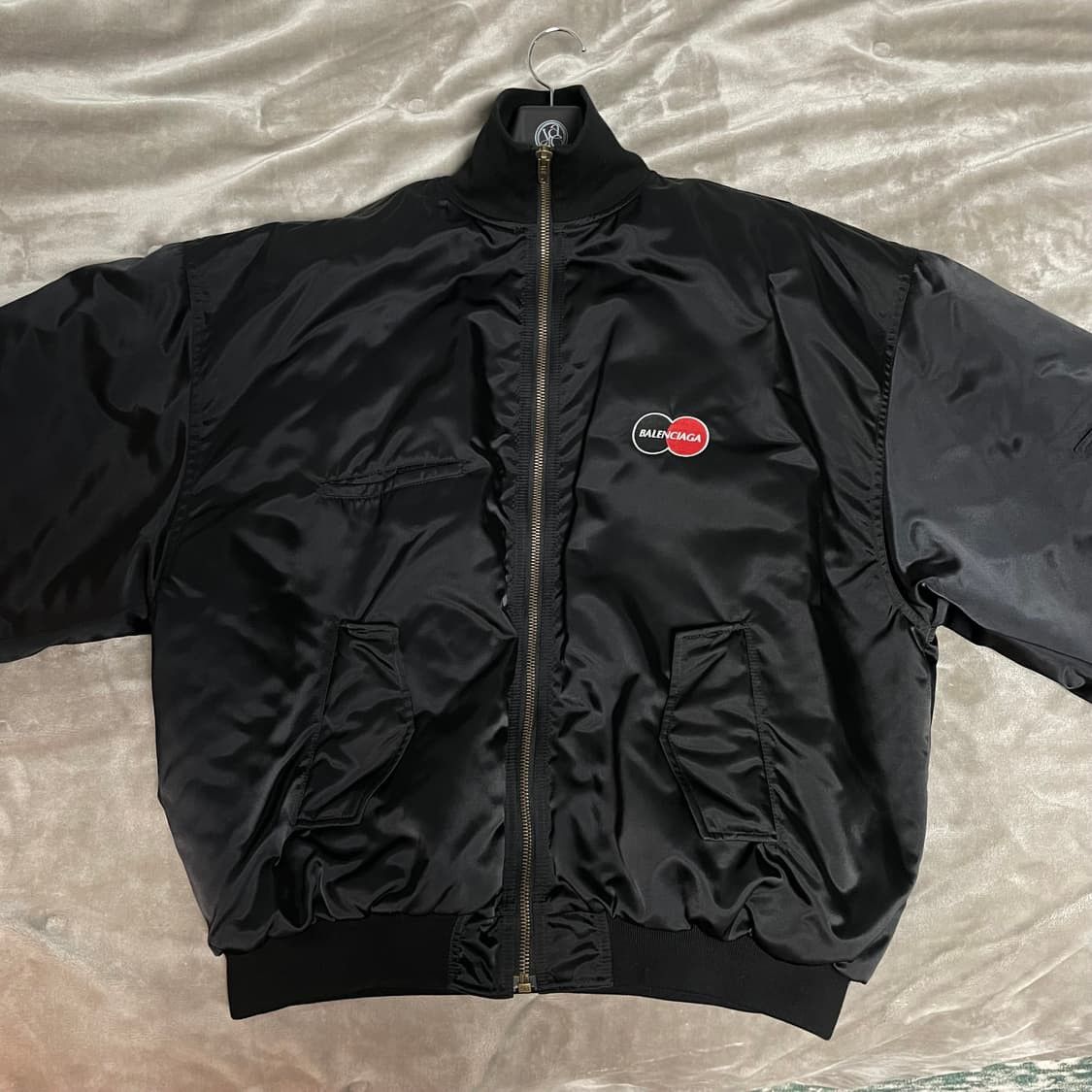 Balenciaga Balenciaga Uniform Mastercard Logo Bomber Jacket | Grailed