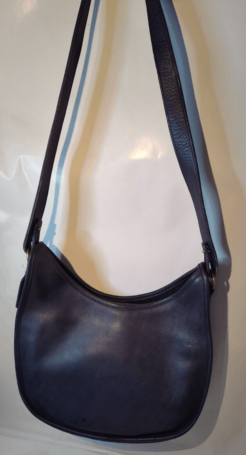 Coach Vtg Coach Ergo Mini zip Hobo one Shoulder bag blue leather | Grailed