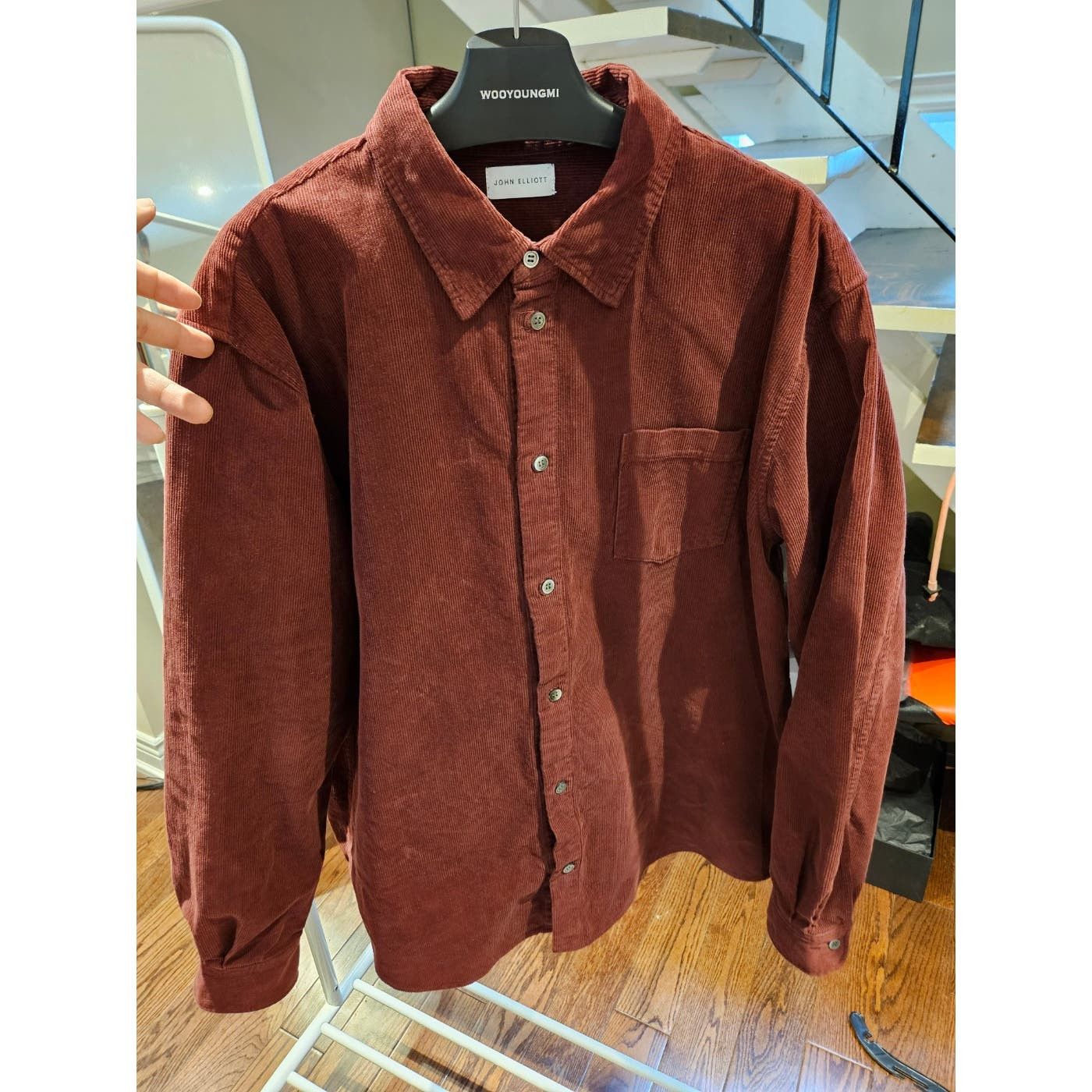 John Elliott (Closet Clean Out) Corduroy Cloak Button Up | Grailed