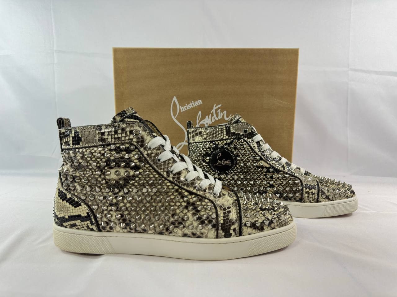 Christian Louboutin Christian Louboutin Louis Spikes Flat Sneakers ...