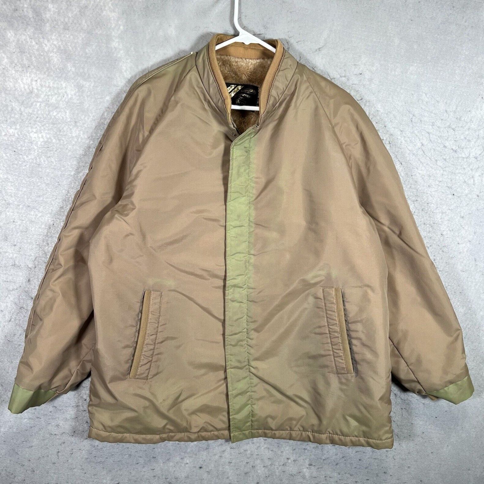 Sears A1 Vintage 90s Sears Shearling Lined Jacket Adult XL Brown Faded ...