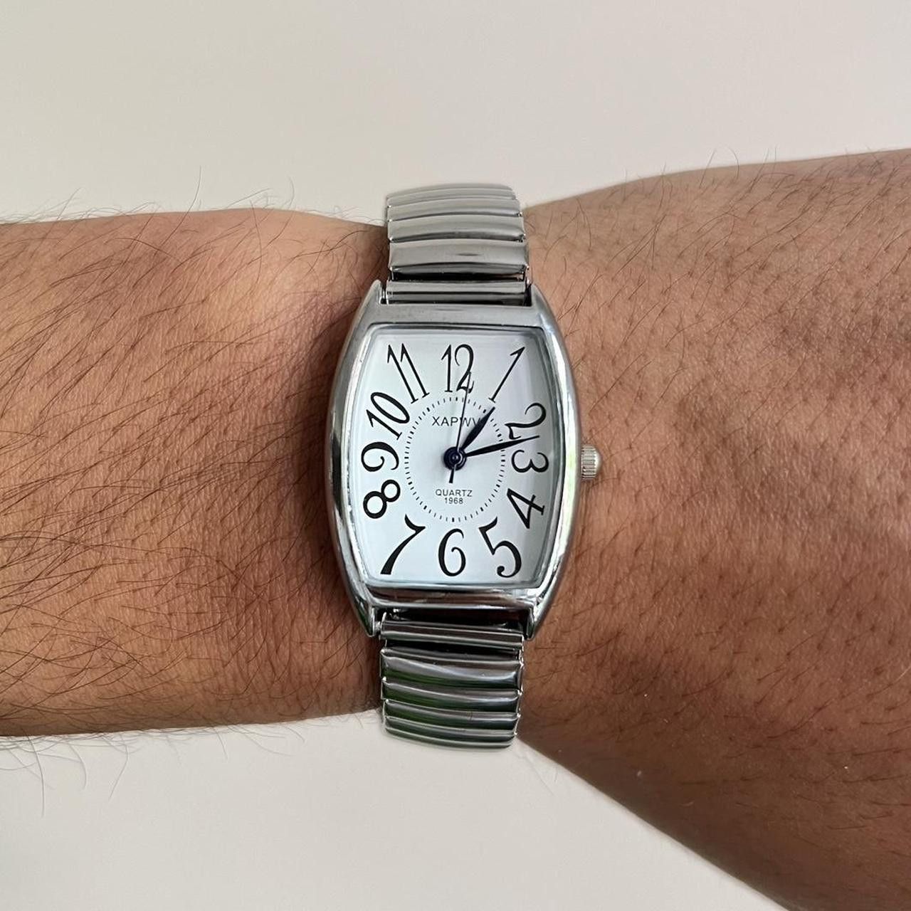 Silver 2000s vintage style stainless steel quartz luxury watch | Grailed
