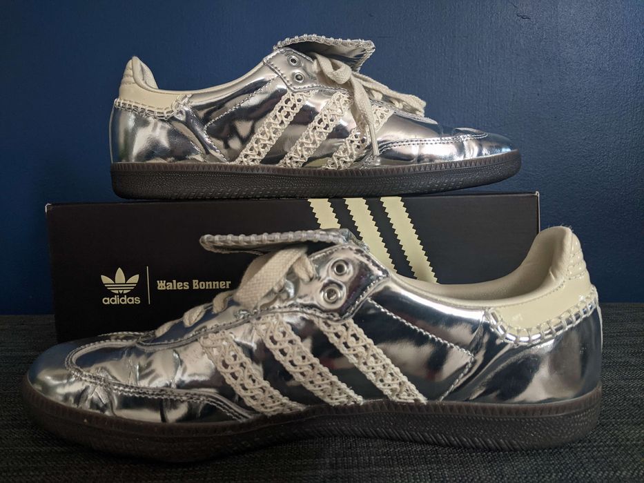 Adidas Wales Bonner Silver Metallic Adidas samba sambas | Grailed