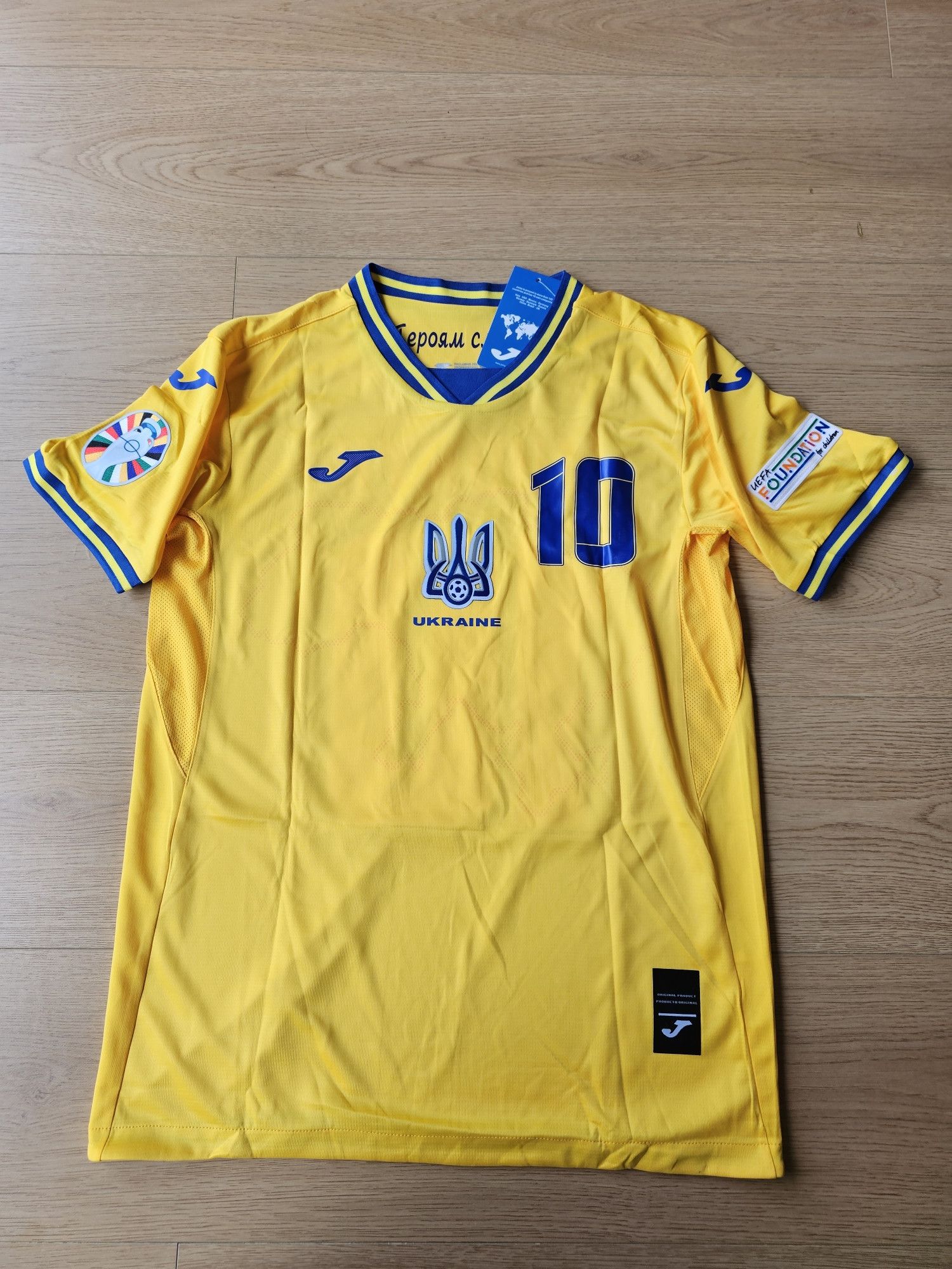 Fifa World Cup 2024 European cup Ukraine #10 Mykhaylo Mudryk Jersey M ...