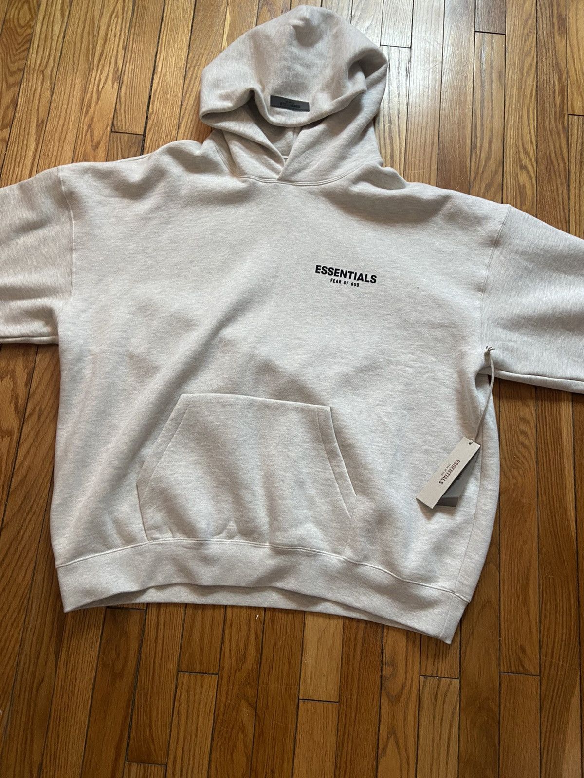 Essentials × Fear of God fear of god essentials light oatmeal hoodie ...