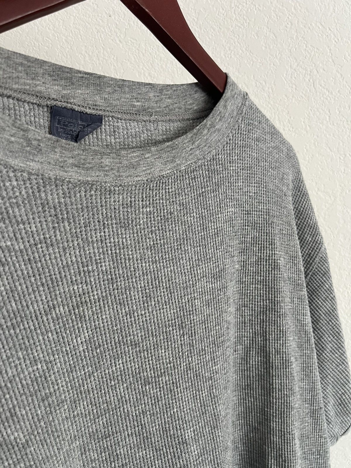 Polo Ralph Lauren Grey Polo Ralph Lauren Waffle-Comb Thermal Oversized ...