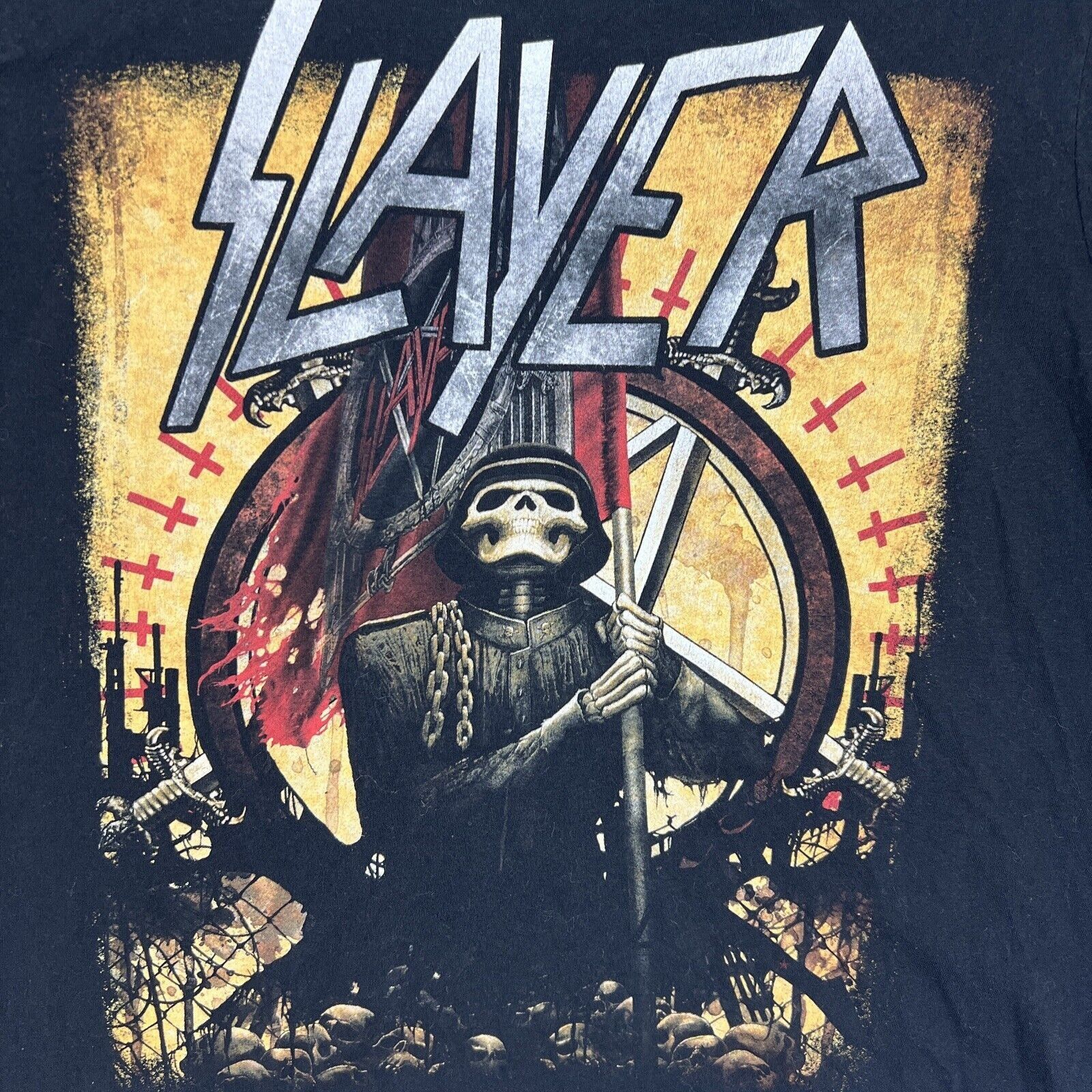 Other Slayer Men's Medium Black Skull Graphic T-shirt Tee Women's | Grailed