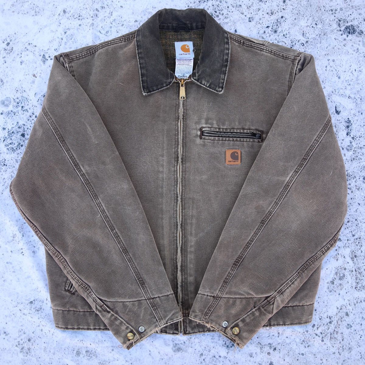 Carhartt × Streetwear × Vintage Vintage Carhartt Faded J97 CHT Chestnut Brown Detroit Jacket ...