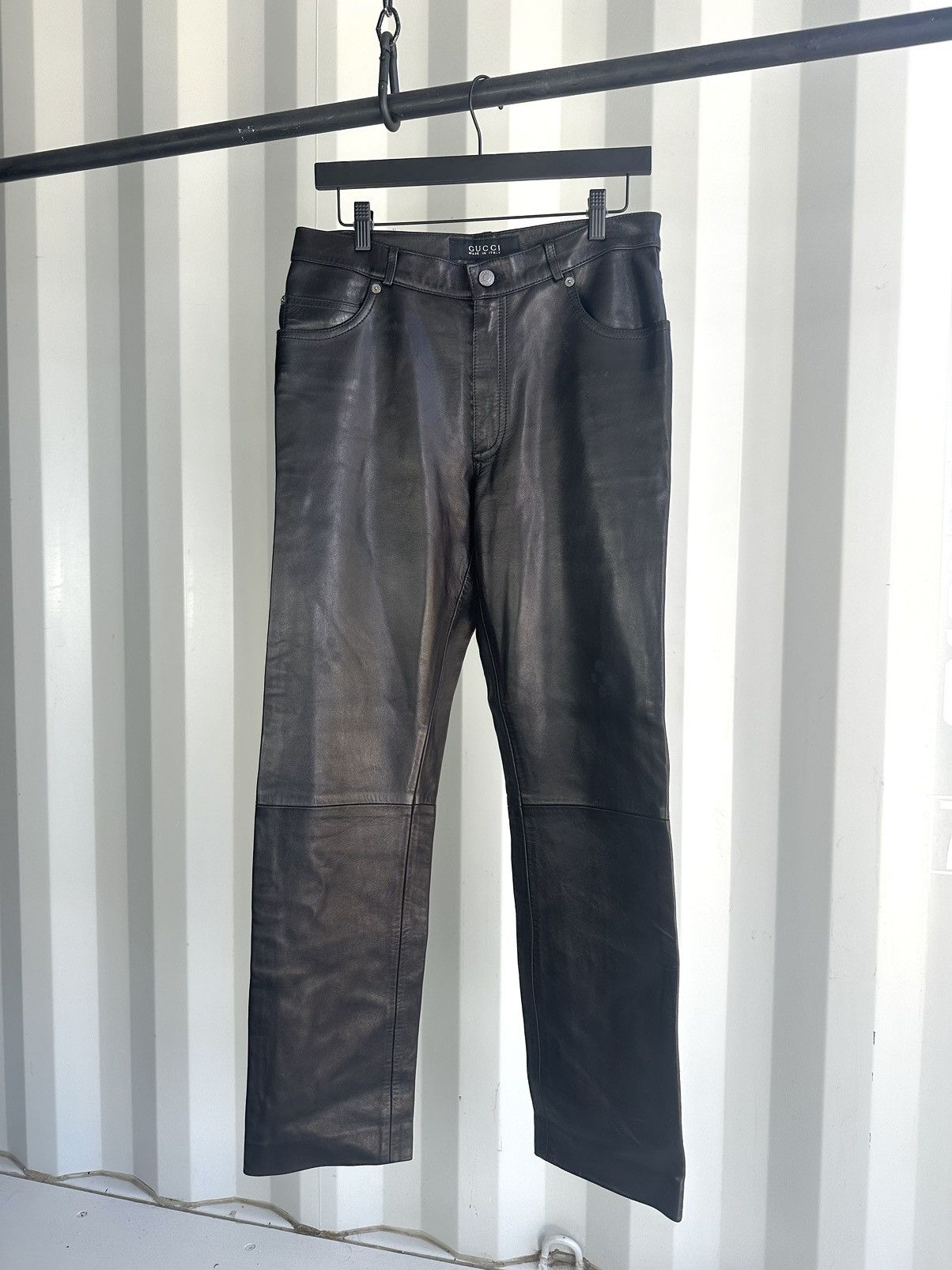 Gucci × Tom Ford Leather Pants Tom Ford Era Grailed