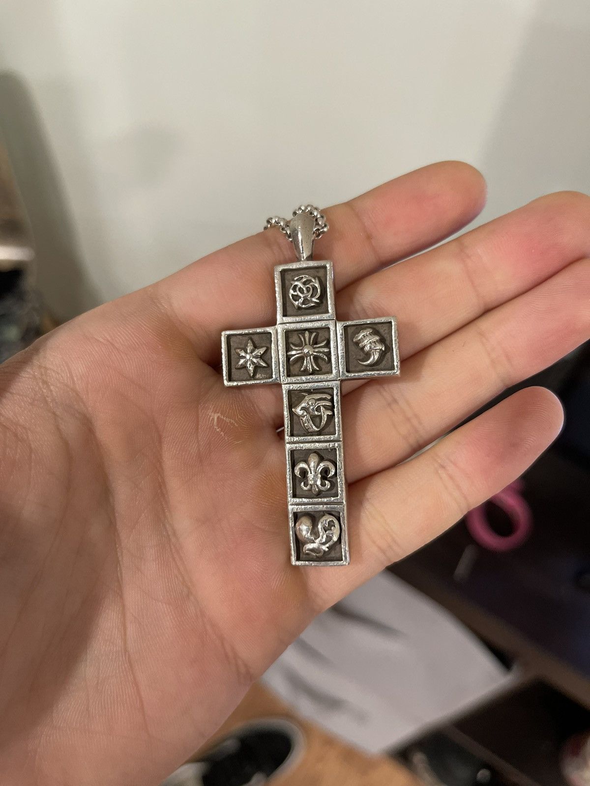 Chrome Hearts Chrome hearts multi charm cross | Grailed