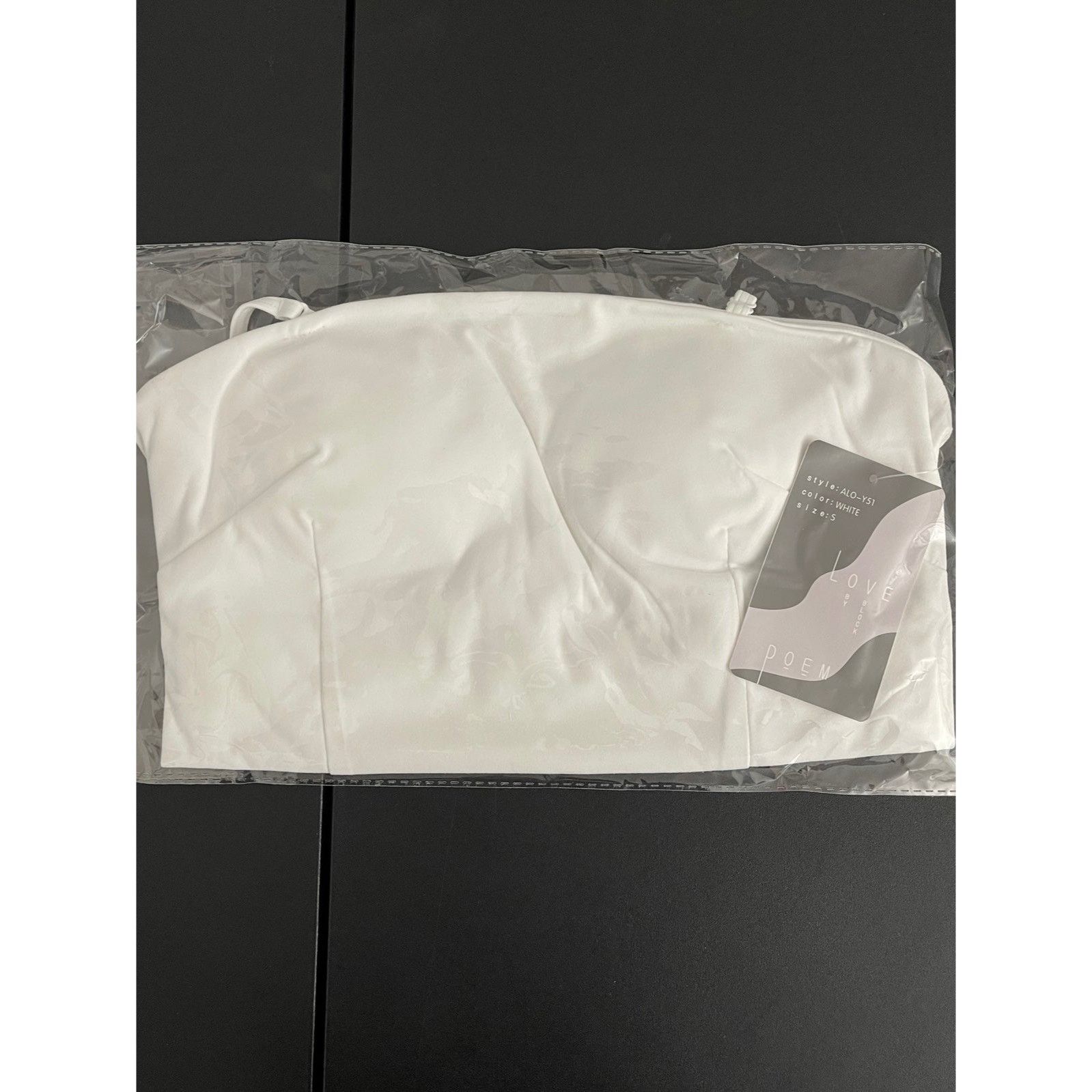 Designer NEW LOVE POEM THIN REMOVEABLE STRAP WHITE TANK TOP REMOVABLE ...