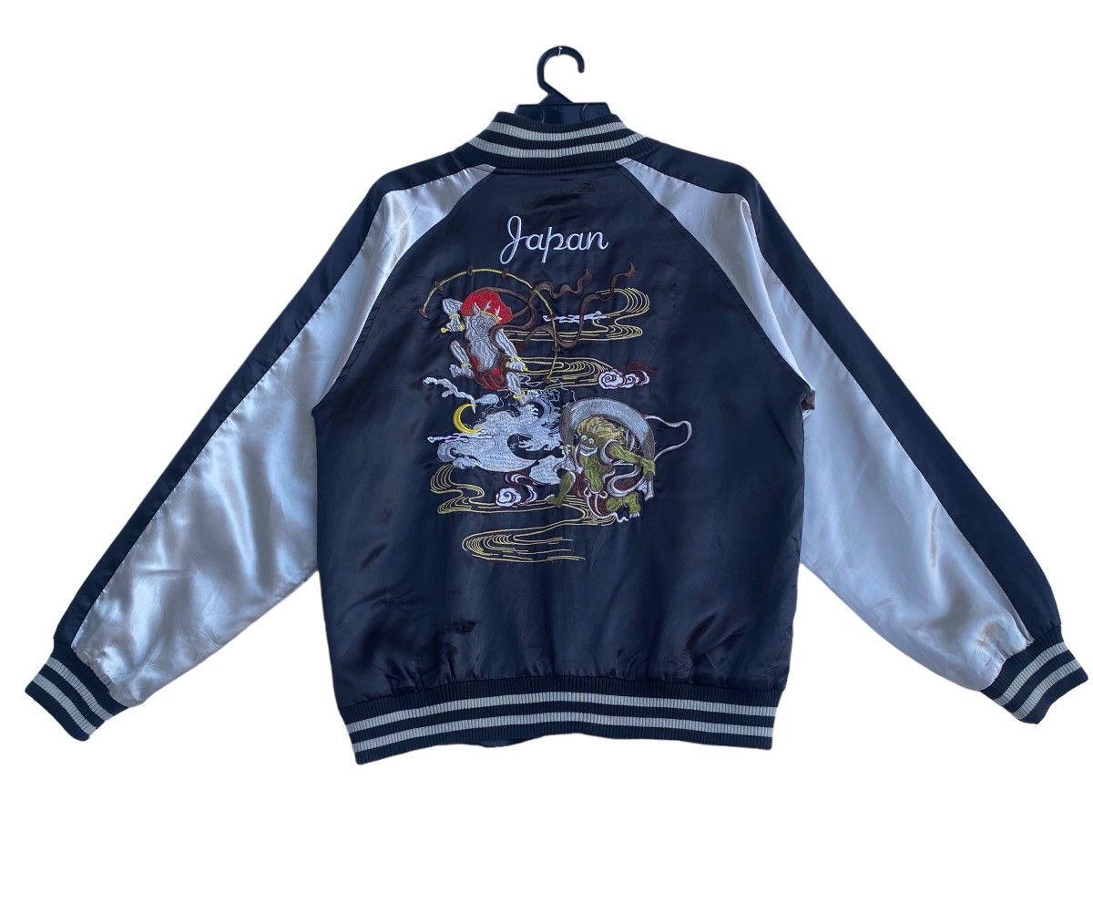 Sukajan Souvenir Jacket 90s sukajan Japan fujin vs raijin embroideries ...