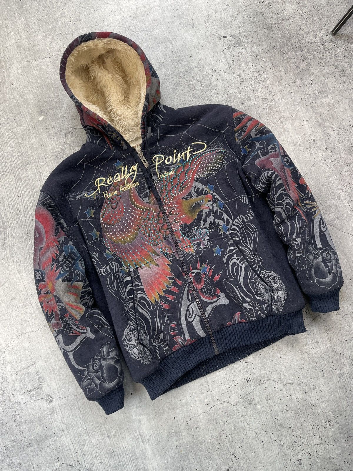 Japanese Brand Really Point Zip Hoodie y2k avant garde | Grailed