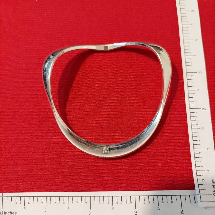 Vintage Vintage RLM SOHO Silver Tone Curved Bangle Bracelet | Grailed