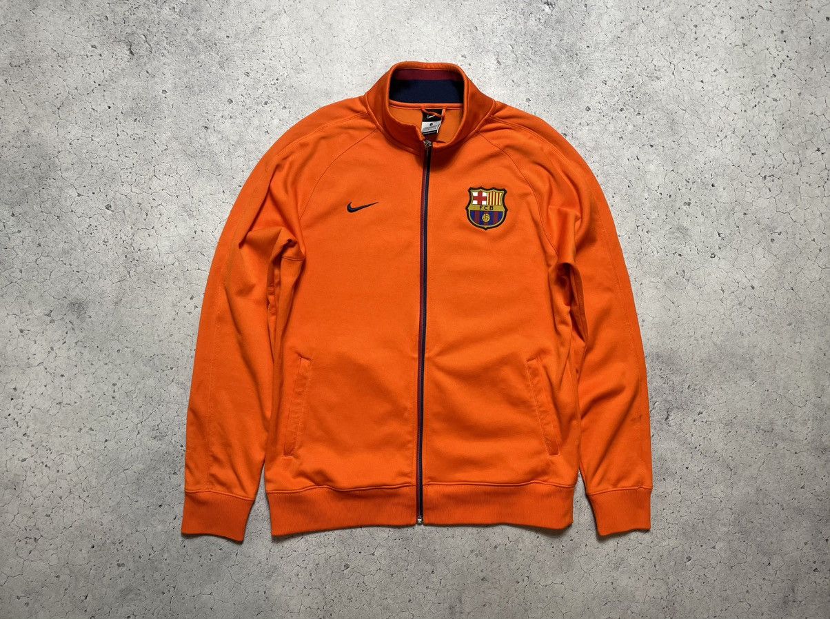 F.C. Barcelona × Nike × Vintage Vintage Track Jacket Zip Nike FC Barcelona Drill Swoosh Y2K ...