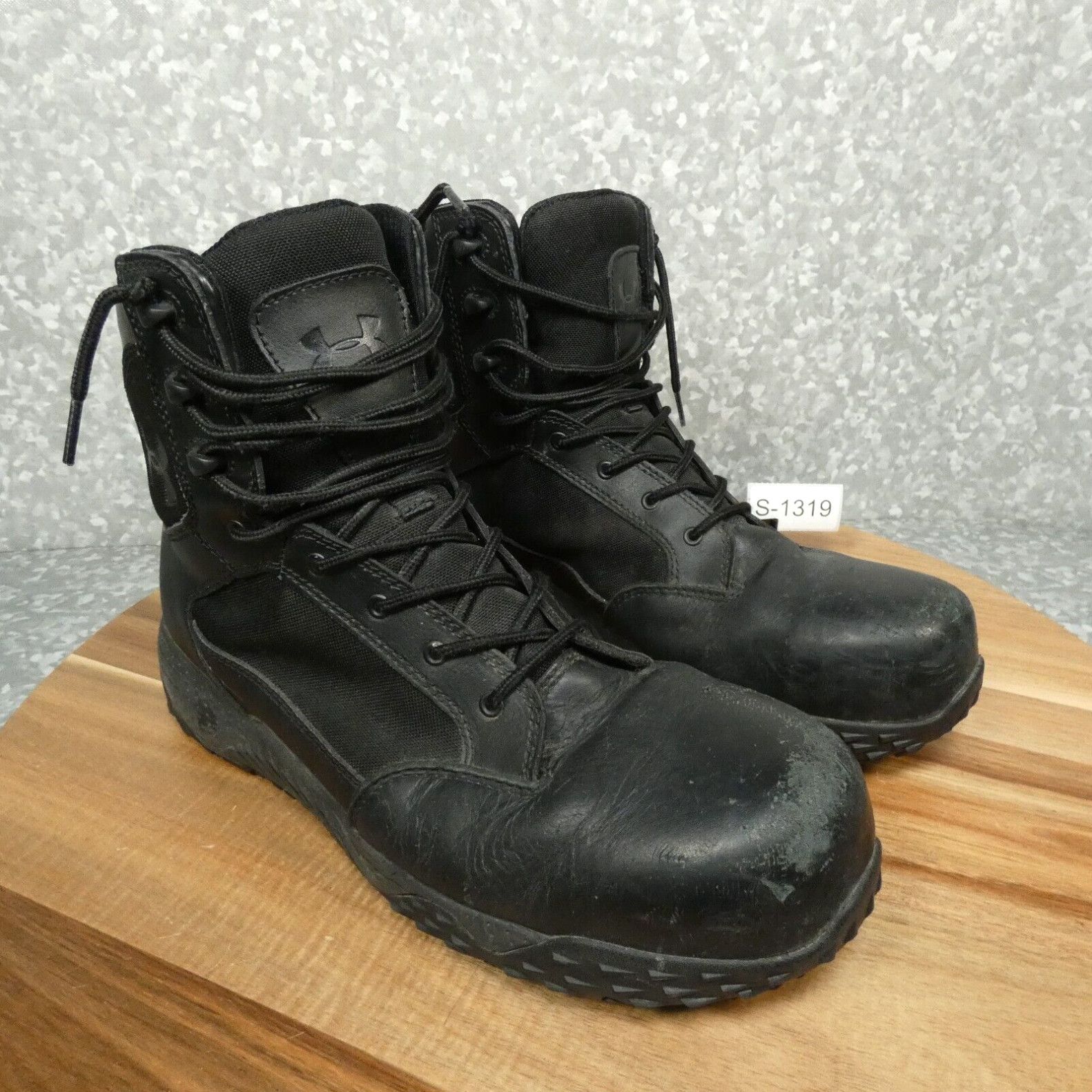 Under Armour Under Armour Stellar Tactical Boots Mens 12 Black Leather ...