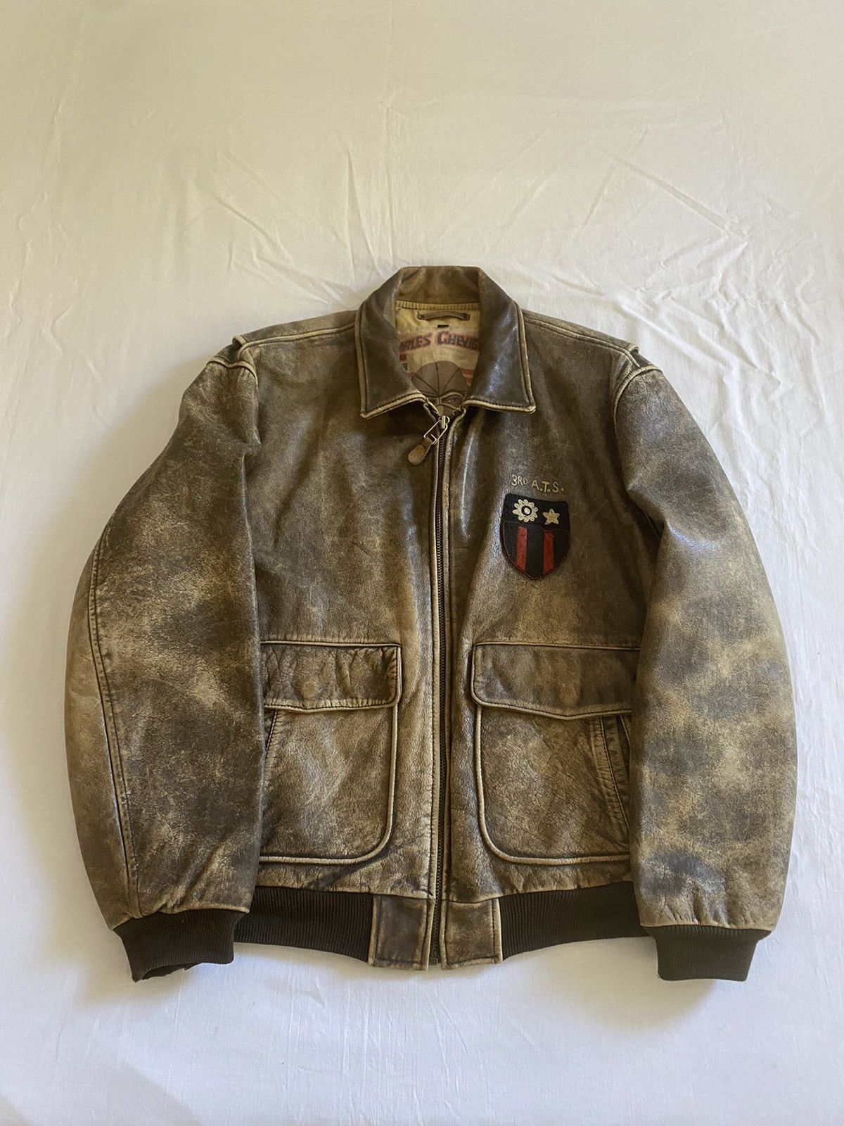 Chevignon × Vintage Vintage Charles Chevignon Pilot Aviator Jacket ...